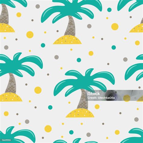 야자수와 스 칸디 나 비아 스타일에서 아이 들을 위한 귀여운 원활한 유치 한 패턴입니다 0명에 대한 스톡 벡터 아트 및 기타 이미지 0명 귀여운 나무 Istock