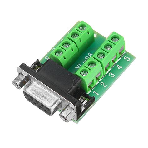 modulo adaptador db9 serial rs232 femea para borne kre tech sul