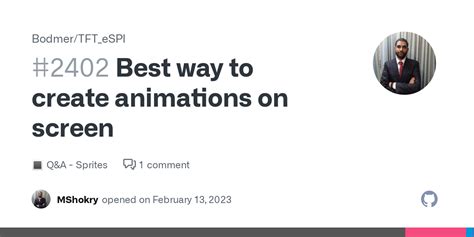 Best Way To Create Animations On Screen Bodmer TFT ESPI Discussion GitHub
