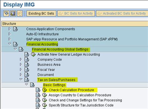 Sap Fico Module Learning Define Tax Procedure In Sap