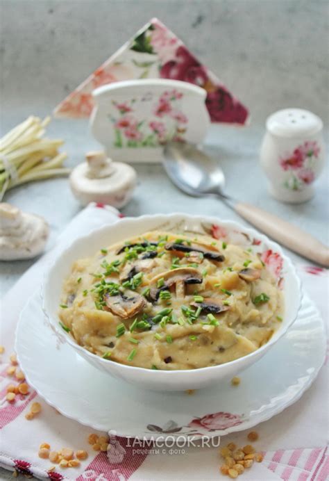 Гороховая каша с грибами — рецепт с фото пошагово