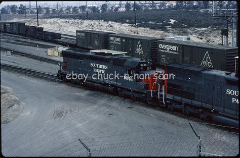Original Slide Southern Pacific Sp 9048 Sd45 West Colton Ca 1976
