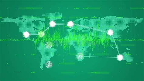 Global Network Connections And Data Transfer Animation Over World Map Stock Video Video Of