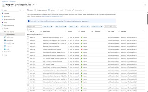 tutorial create a waf policy for azure front door azure portal