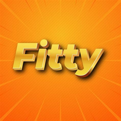 Premium Photo Fitty Text Effect Gold Attractive Background Card Photo Confetti