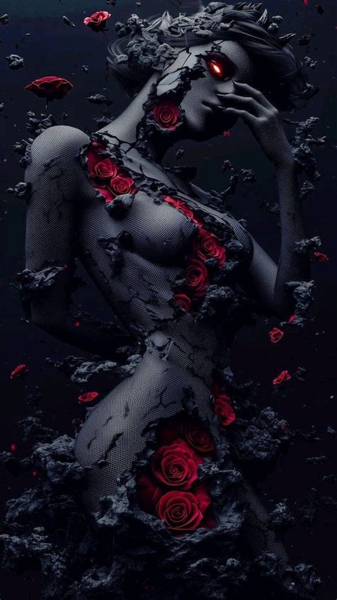 Covered By Roses в 2025 г Темно фантазийное искусство Фоновое