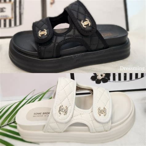 당일 Cc 샤샤 벨크로 누빔 퀄팅 3cm 키높이 슬리퍼 에이블리