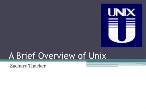 PPT A Brief Overview Of Unix PowerPoint Presentation Free Download ID