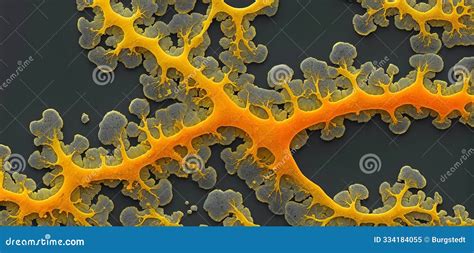 Microscopic Magnification Of Spreading And Growing Molds Or Mold Fungus