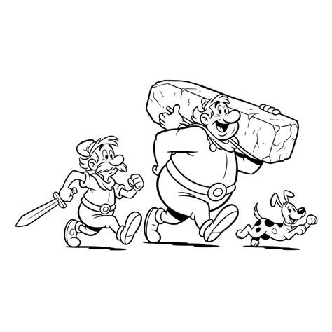 Obelix Membawa Tablet Batu