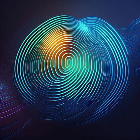 Premium Ai Image Fingerprint Scanning Cyber Security Concept Abstract Technology Background
