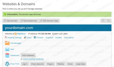 วิธีการเพิ่มลบโดเมนใน Plesk Hostatom Knowledge Base