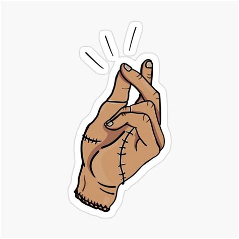 Thing Hand From Wednesday Addams Sticker For Sale By Printlyx