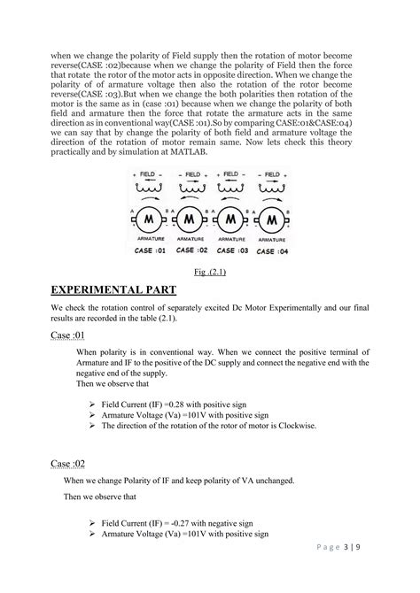 Rotation Control Of Separately Excited Dc Motor Pdf Physics Science