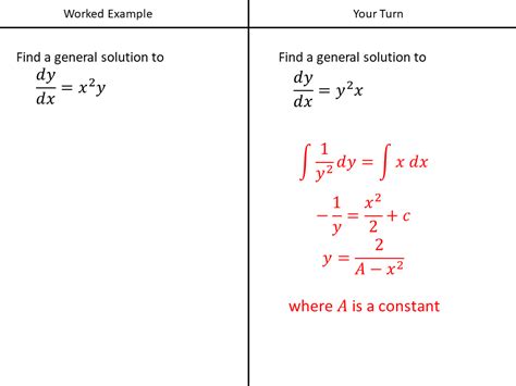 Differential Equations Separation Of Variables Variation Theory