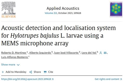 Publicación En La Revista Applied Acoustics Del Artículo “acoustic