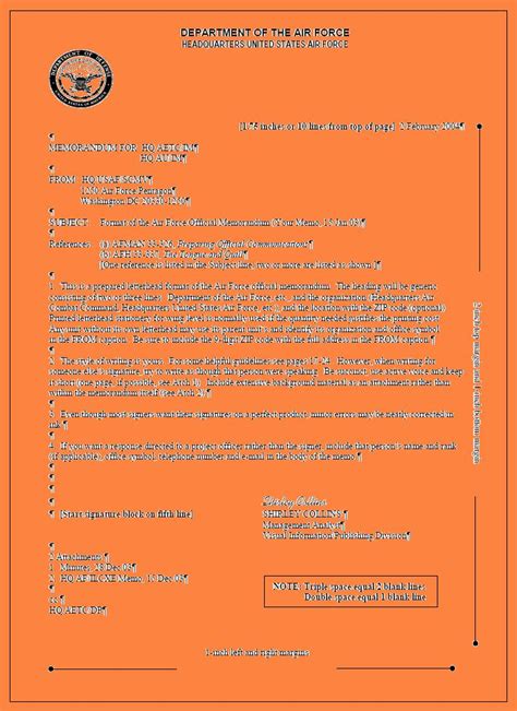 Air Force Memo Template