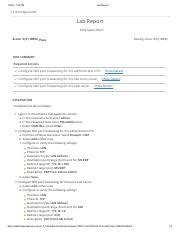 Configure NAT Pdf PM Lab Report Configure NAT Lab Report Time Spent