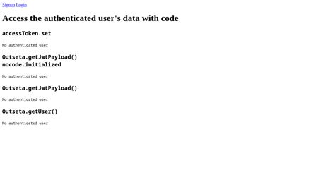 Access The Authenticated Users Data With Code Codesandbox