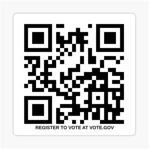 Register To Vote QR Code Sticker For Sale By Tvm9742 Redbubble