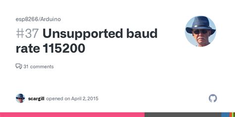 Unsupported Baud Rate Issue Esp Arduino GitHub