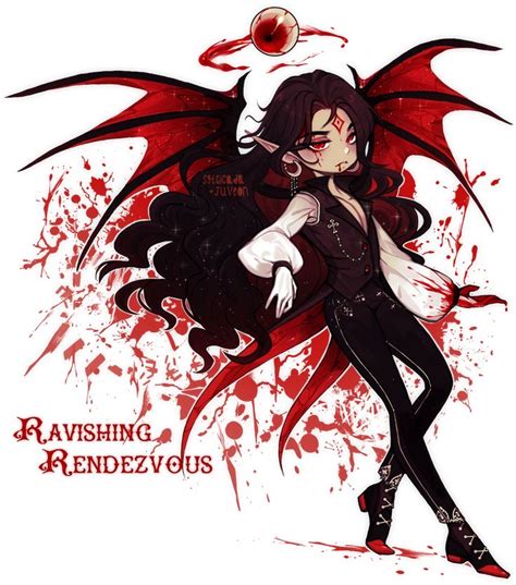 Anime Vampire Girl With Wings Drawing
