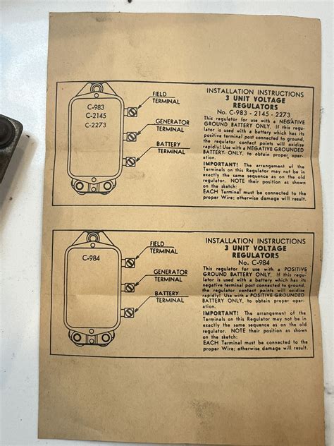 1938 1955 Ford 6v 6 Volt Positive Ground American Bosch Rgd6e1 Voltage