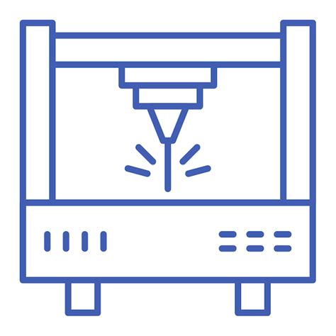 Premium Vector Laser Cutting Machine Icon