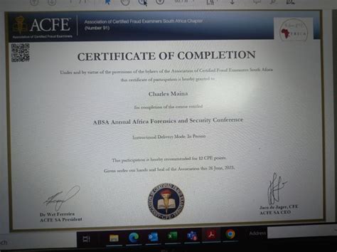 Charles Maina Cpp Cfe Cclo Ccpa On Linkedin Absa Acfe