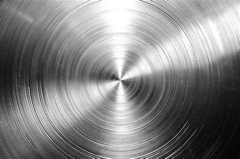 Premium Photo Brushed Metal Texture Circular Pattern