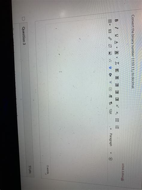 solved convert the binary number 1110 112 to decimal html