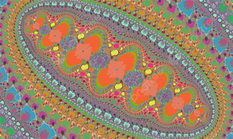 Mandelbrot Fractal Colorful Pattern Like Mandala Great Vivid Dark