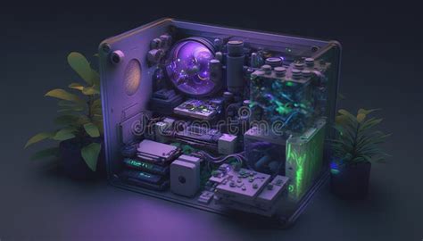 The Integration Of Hardware And Digital Ecosystems Generative Ai Stock Illustration