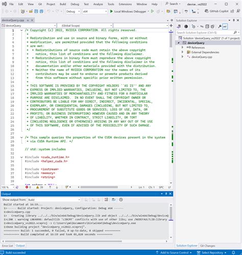 Checking CUDA Installation In MS Visual Studio