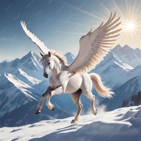Pegasus Winged Horse Mythological Creature Premium Ai Generated Image