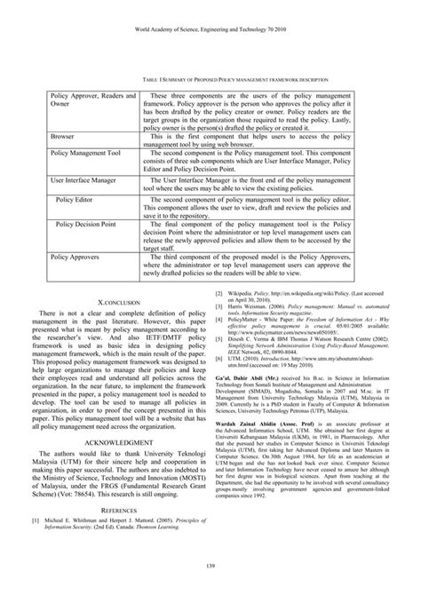 Policy Management Frameworkformanaging Pdf Business Business