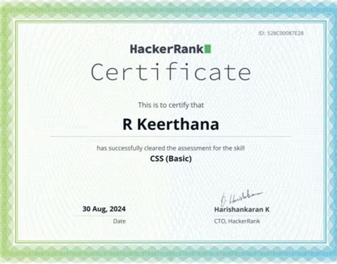 Keerthana R On Linkedin I Am Thrilled To Share That I Have Successfully Completed The Css Basic …
