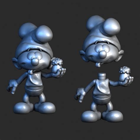 🃏 Set 1 Of 19 Models Of Smurfs Smurfs Gargamel And Azrael ・ Stl File For 3d Printing・cults