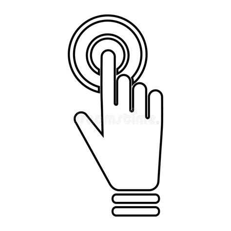 Hand Cursor Click Icon Symbol Vector Stock Vector Illustration Of Button Cursor