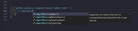 Pylance How Can I See The Default Values For The Python Diagnostic