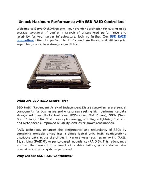 Ppt Unlock Maximum Performance With Ssd Raid Controllers Powerpoint