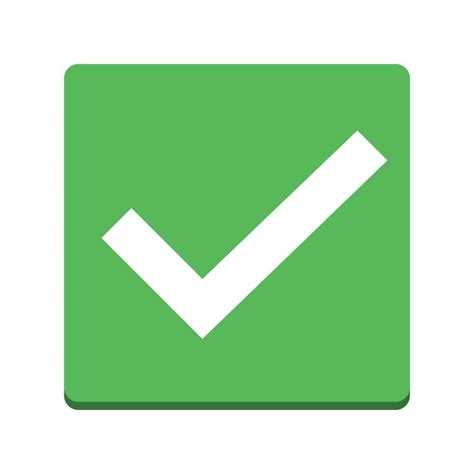 Flat Design Square Check Mark Icon Vector Vector Art At Vecteezy