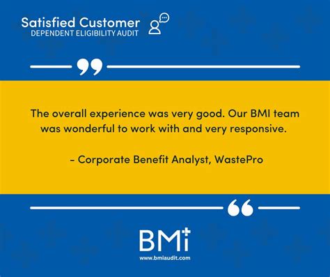 Bmi Audit Services On Linkedin Testimonial Dependentverification
