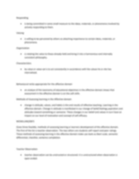 SOLUTION Assessment In The Affective Domain Studypool