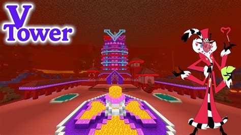 How To Build Hazbin Hotels V Tower In Minecraft1 Pt1 Youtube