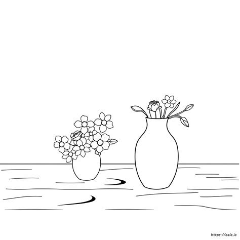 Empty Vase Coloring Page