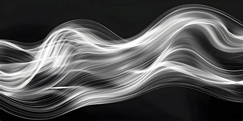 Monochrome Abstract Handdrawn Wave Pattern Creates Modern Minimalist Black And White Wallpaper