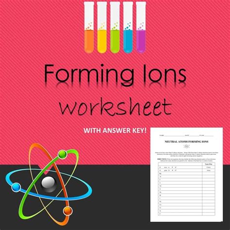 Forming Ions Worksheet With Answer Key By Loves To Learn Tpt