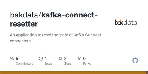 GitHub Bakdata Kafka Connect Resetter An Application To Reset The State Of Kafka Connect