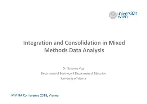 PDF Integration And Consolidation In Mixed Methods Data Analysis